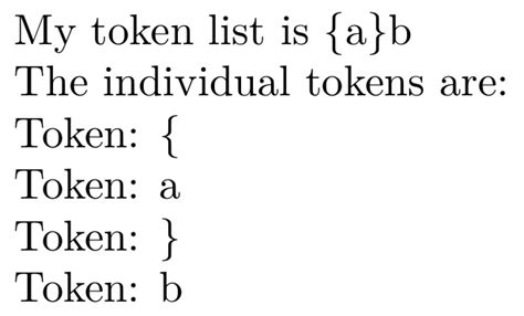 How To Handle A LaTeX Token List As A List Of Tokens Rather Than As A List Of Items TeX