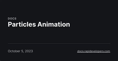 particles animation