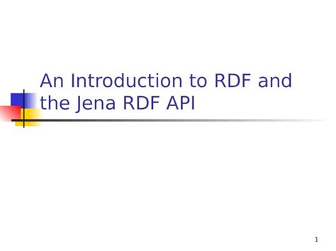 Ppt An Introduction To Rdf And The Jena Rdf Api Dokumentips