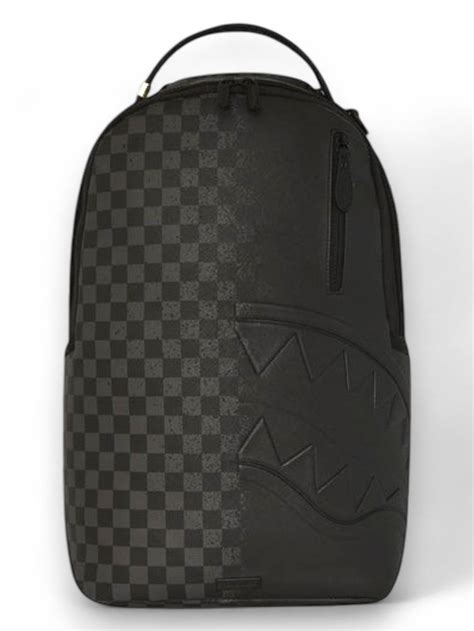 Zaino Sprayground Half Spritz Black Grey Check Backpack
