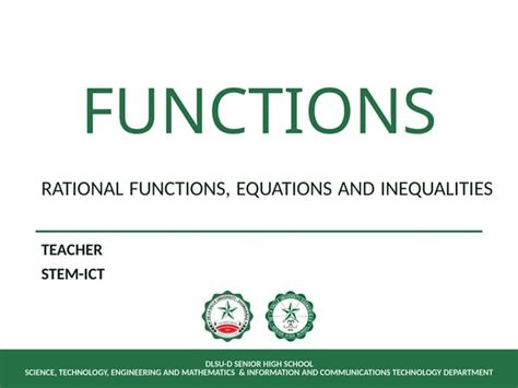 Rational Irrational And Absolute Value Functions Review Ppt