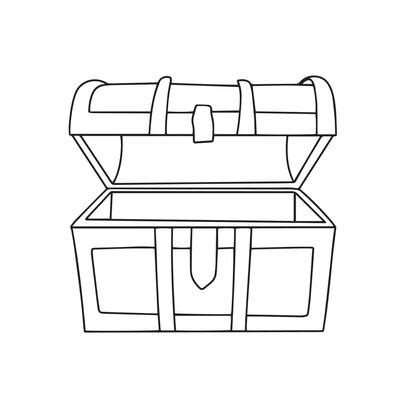 Treasure Chest Outline Vector Art Icons And Graphics For Free Download