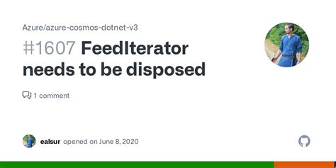 feediterator needs to be disposed · issue 1607 · azure azure cosmos