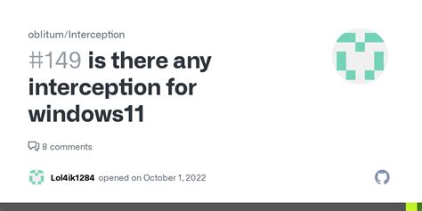 Is There Any Interception For Windows Issue Oblitum Interception GitHub