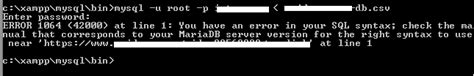 Cmd Importing Large Csv File To Phpmyadmin Stack Overflow