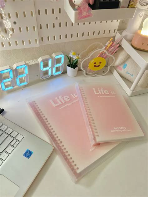 Blush Pink Life Is Notebook Binder