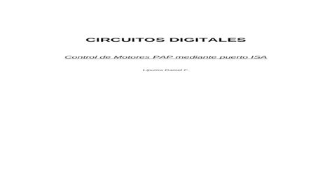 Control De Motores Paso A Paso Mediante Puerto Isa Assemblerintel
