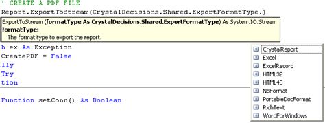 How To Export Crystal Report In Pdf Format In C