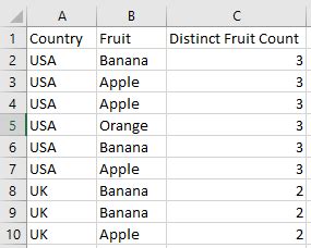 Worksheet Function How To Count Distinct Values In One Column For Each Distinct Value In