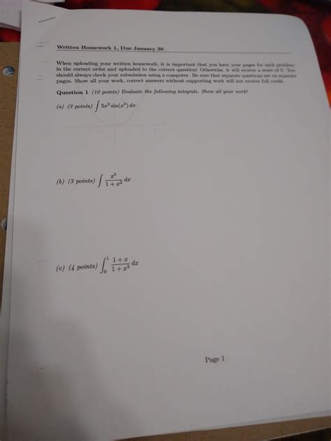 Solved Written Homework 1 Due January 30 When Uploading