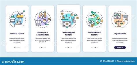 Pestel Analysis Onboarding Mobile App Page Screen With Concepts Stock