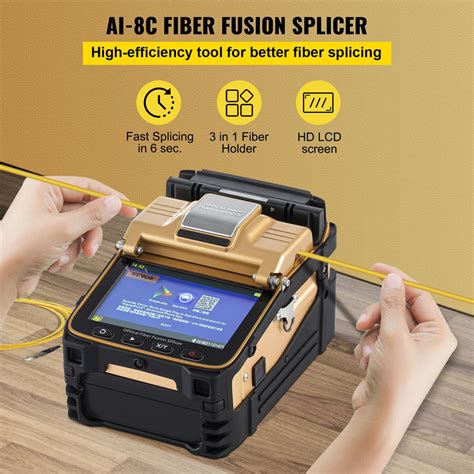 Ai 8 Fiber Optic Splicing Machine Fiber Fusion Splicer Ribbon Automatic