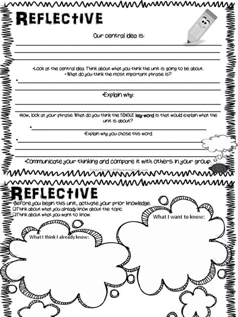 Free Reflection Sheets Pdf