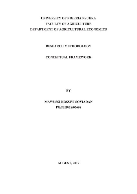 Pdf Research Methodology Conceptual Framework