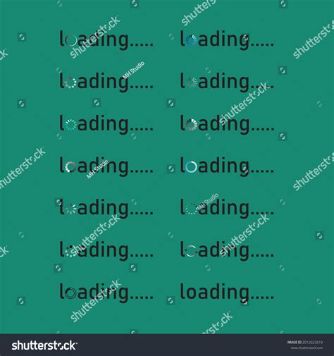 Loading Symbol Text Vector Set Stock Vector Royalty Free 2012623619