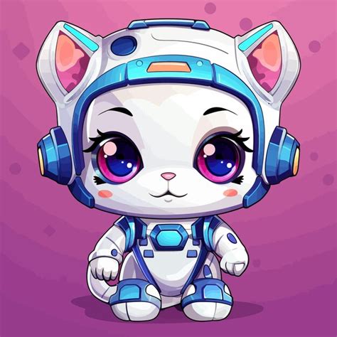 Premium Vector Cute Little Cube Shape Robot