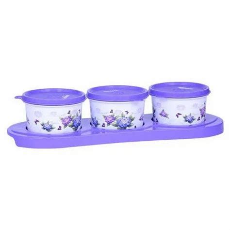 Plastic Circular Ruby 3 Container Set At ₹ 230piece In Indore Id