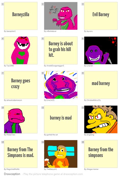 Barneyzilla Drawception