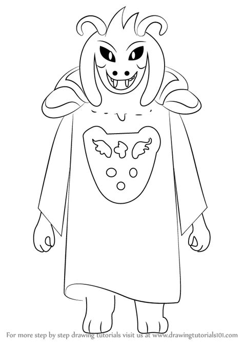 How To Draw Asriel Dreemurr From Undertale Undertale Step By Step DrawingTutorials Com