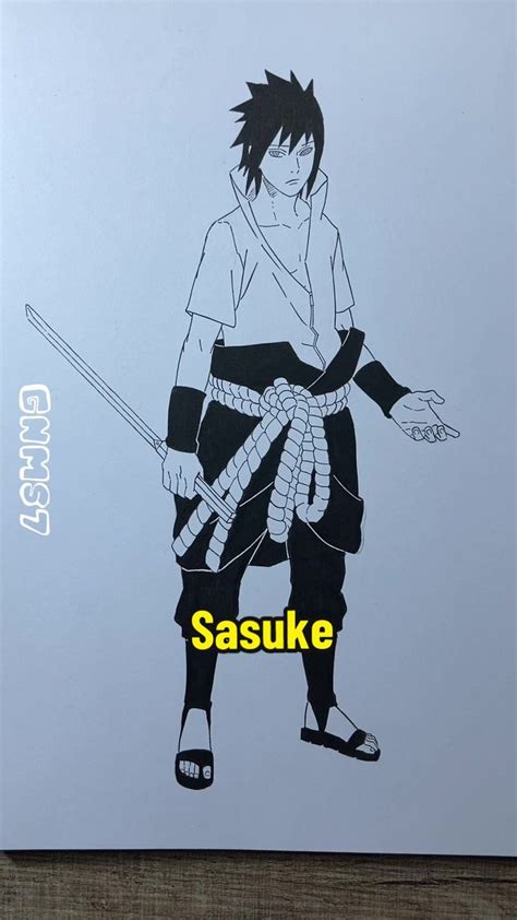 How To Draw Sasuke Uchiha Step By Step How To Draw Sasuke Uchiha Half