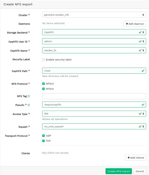 SES Administration And Operations Guide Manage NFS Ganesha