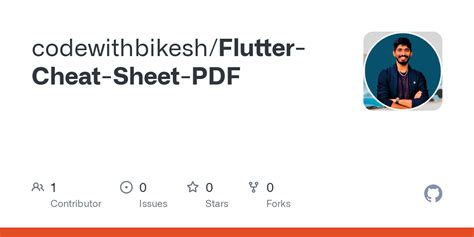 GitHub Codewithbikesh Flutter Cheat Sheet PDF