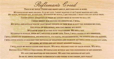 Personalized Marine Corp Riflemans Creed Plaque Marine Award Usmc
