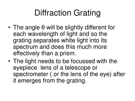 PPT The Diffraction Grating PowerPoint Presentation Free Download ID