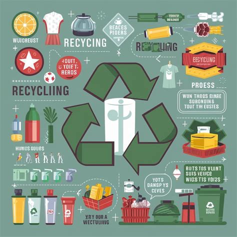 Recycling Process Infographicstyle Vector Premium Ai Generated Image