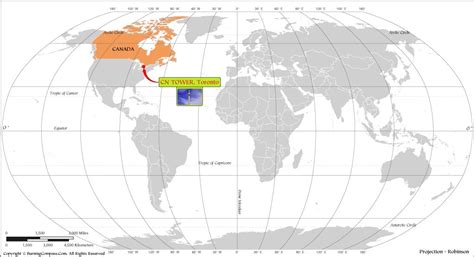 Where Is Cn Tower Located Cn Tower On World Map