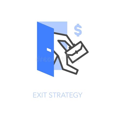 Simple Visualised Exit Strategy Icon Symbol Stock Illustration