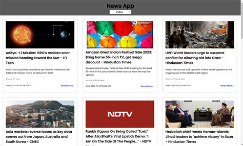 News App Using HTML CSS And JavaScript With Source Code SourceCodester