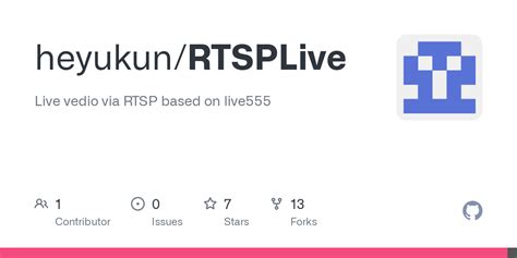 GitHub Heyukun RTSPLive Live Vedio Via RTSP Based On Live