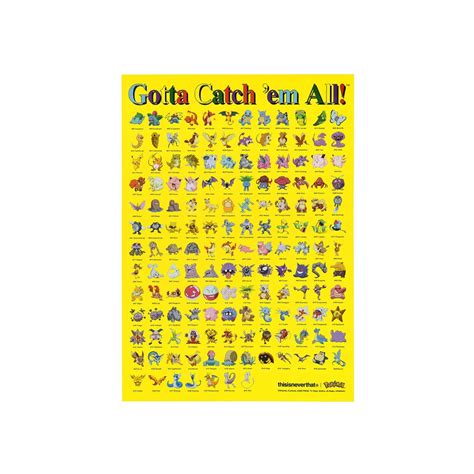 디스이즈네버댓 디스이즈네버댓 X 포켓몬스터 스티커 포스터 옐로 위시버킷