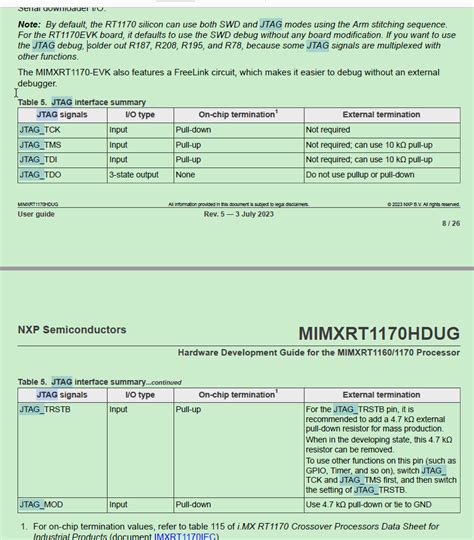 moving to rt1170 from rt1060 design jtag debug problems nxp community