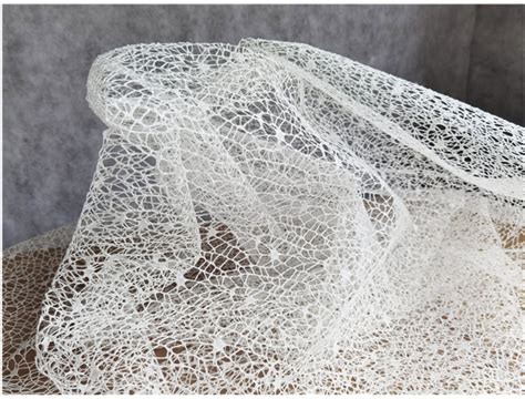 White Texture Large Mesh Mesh Fabric Graduation Design Etsy