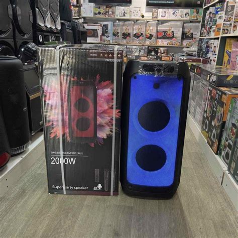 Мощная Колонка аккумуляторная Pro Audio 200 Вт 2 Микрофона, Переносная ...