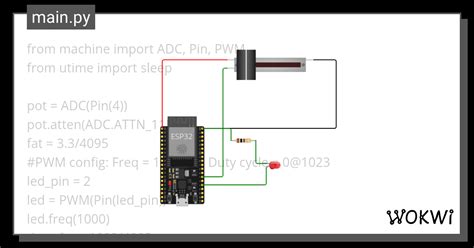 Potenciometroled Wokwi Esp32 Stm32 Arduino Simulator