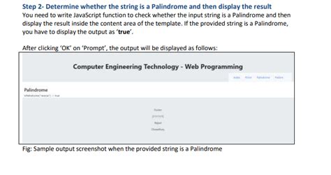 Solved Task Create A Web Page Named Palindrome Html That Chegg