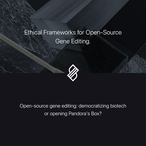 Ethical Frameworks For Open Source Gene Editing → Scenario