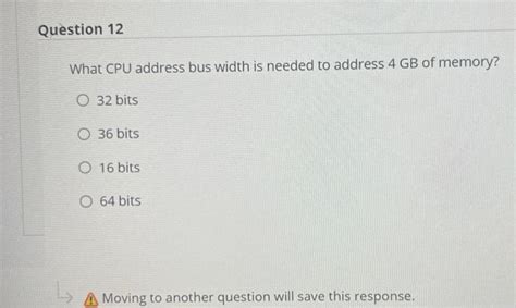 solved question 12 what cpu address bus width is needed to