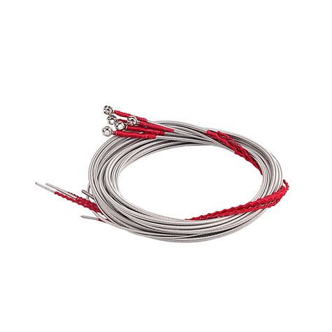 Jojofuny 5pcs Upright Bass Strings Nickel Plated Steel For 5 String