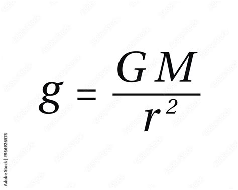Acceleration Due To Gravity Formula On The White Background Education Science School Formula