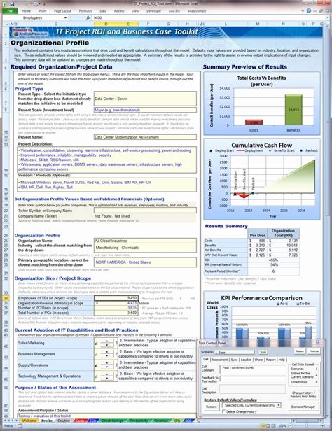 Business Case Template Excel Shooters Journal