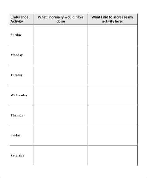 6 Exercise Chart Examples To Download