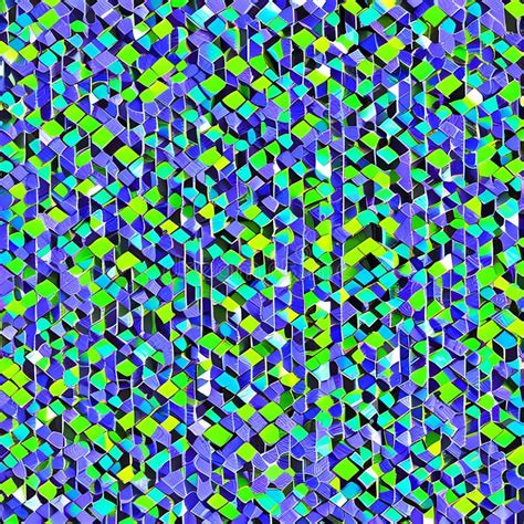 A Kaleidoscopic Pattern Of Overlapping Rectangles In Shades Of Blue And Green4 Generative Ai