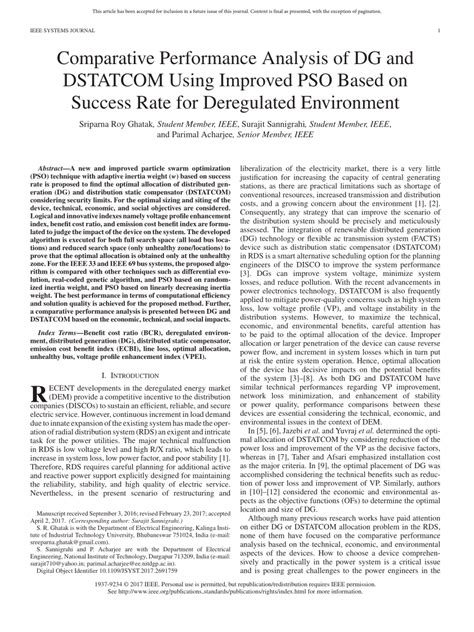 Pdf Comparative Performance Analysis Of Dg And Dstatcom Using