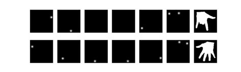 examples ground truth output maps for right hand gesture 10 top row