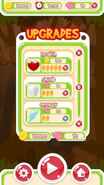 Premium Vector Casual Video Game Graphical User Interface