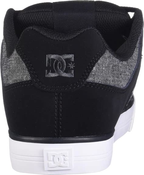 Dc Mens Pure Low Top Lace Up Casual Skate Shoe Sneakerblackgrey